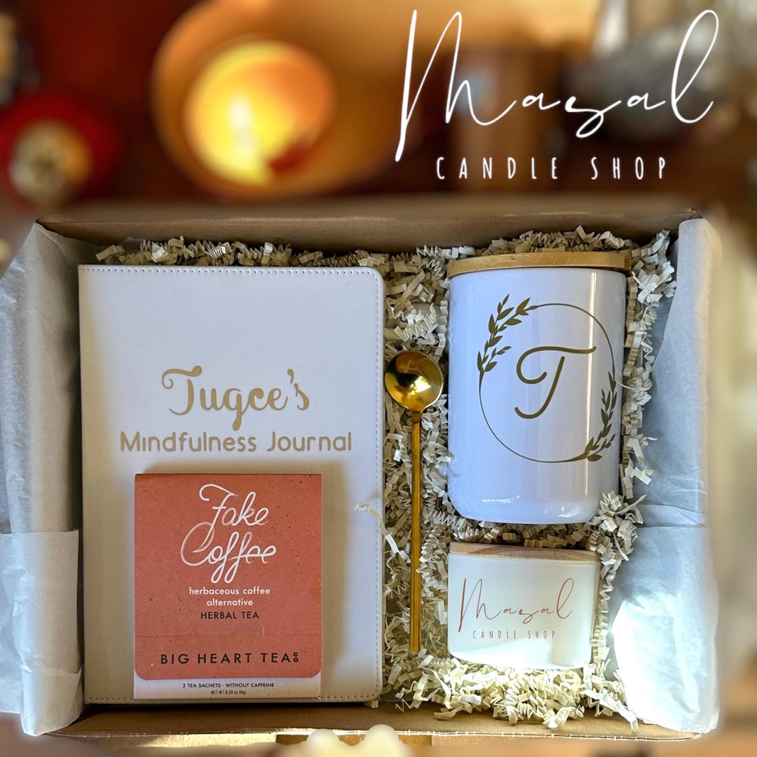 Personalized Mindfulness Gift Set – Custom Mug, Candle, Journal ...