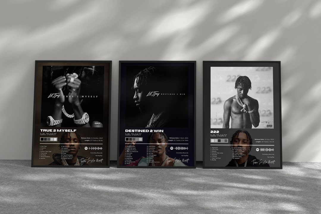 Lil Tjay - Album Posters - Wall Art - 3 Pack Set - Digital Album Art ...
