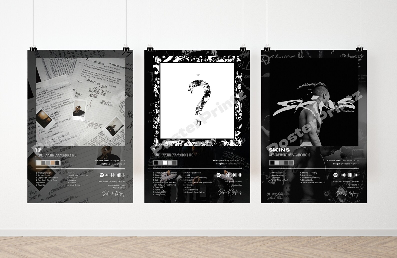 Xxxtentacion Album Posters 3 Pack Set Digital Album Art Poster Download ...