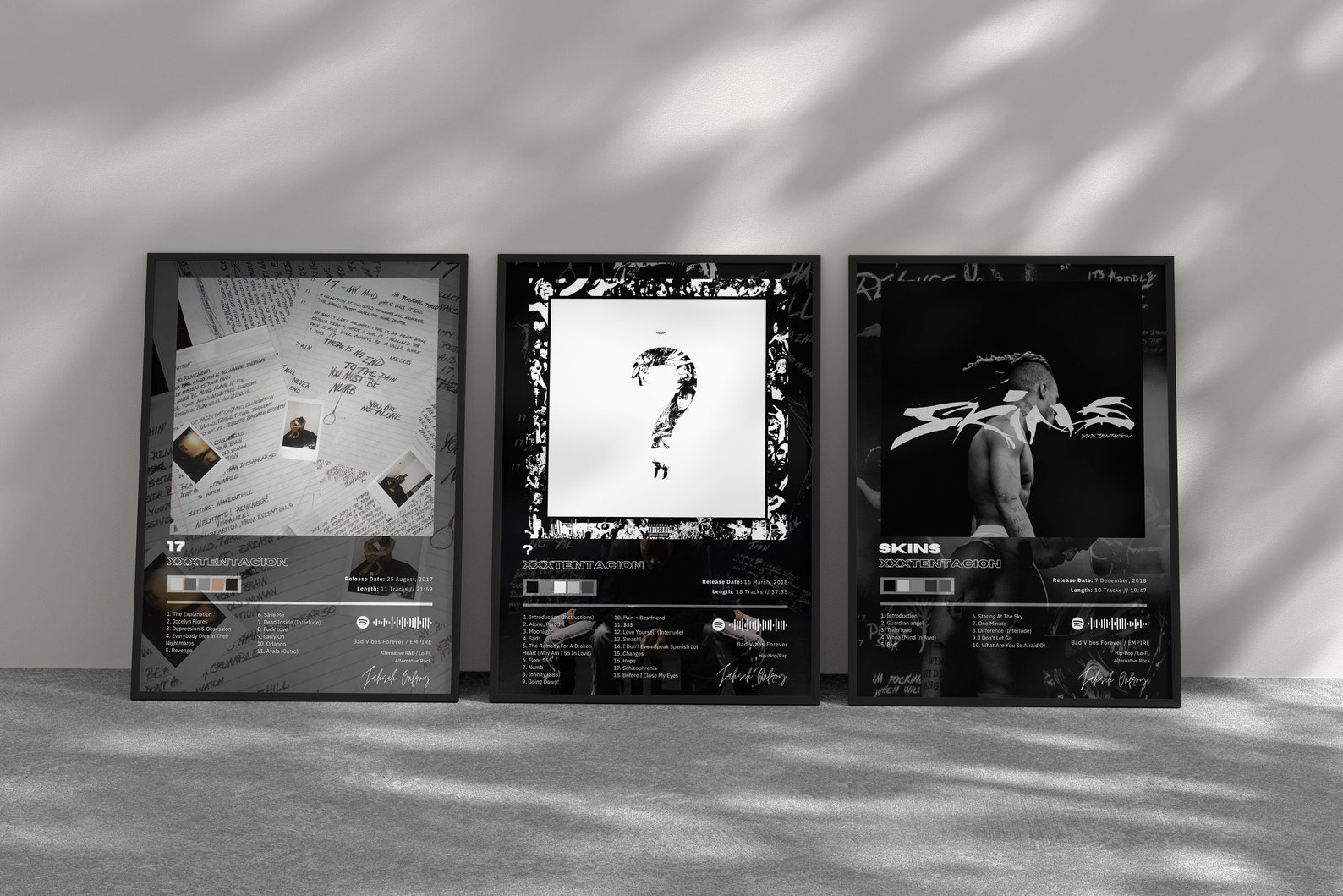 Xxxtentacion Album Posters 3 Pack Set Digital Album Art Poster Download ...