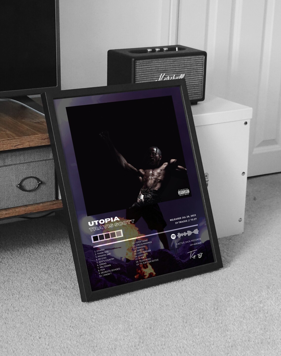 Travis Scott UTOPIA Cactus Jack FEN Digital Album Art Poster Download ...