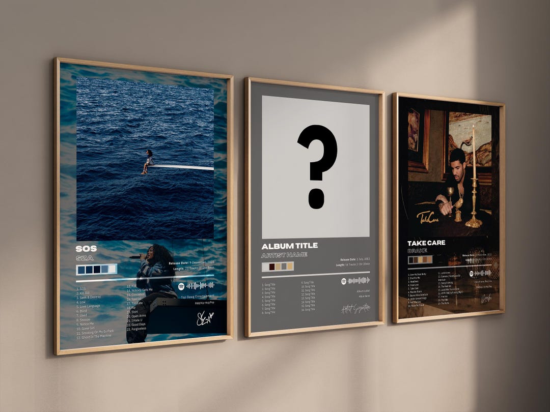 Custom Album Poster, Digital Posters, Hip Hop, R&B, Pop, Rap, Album Cover Prints, Wall Art, Home ...