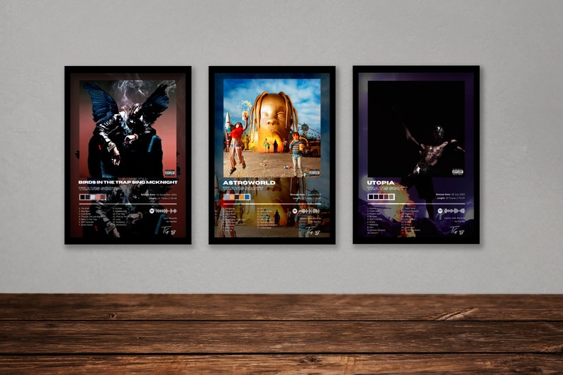 Travis Scott Triple Poster 3 Pack Digital Album Art Poster Download ...