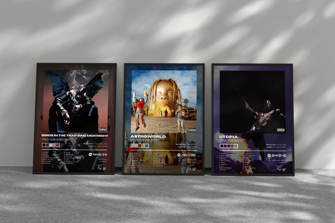 Travis Scott Triple Poster 3 Pack Digital Album Art Poster Download ...