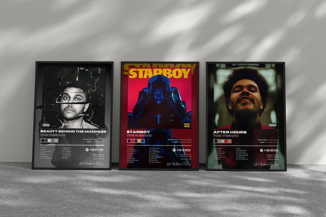 The Weeknd Triple Poster 3 Pack Digital Album Art Poster Download Wall ...