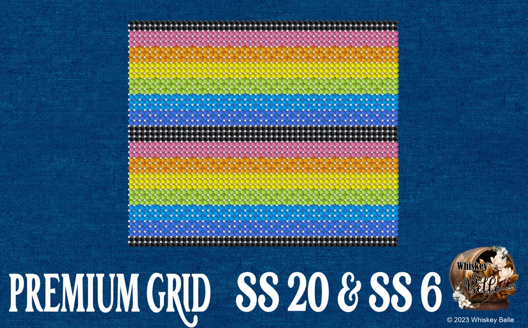 SS20 SS6 Neon Cushion 20oz Rhinestone Template Rhinestone Tumbler ...