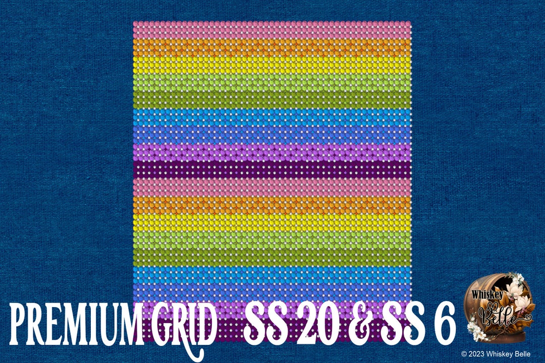 SS20 SS6 Neon Cushion 40oz Rhinestone Template SS20 SS6 Rhinestone ...