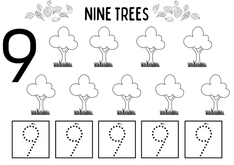 Number Tracing Worksheets, Learning Material, Kids Activity, Number ...