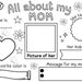 All About My Mom, Mothers Day Printable, Mothers Day Gift, Printable ...