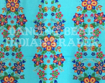 Elizabeth Studios Native Pattern Stripe Feather Turquoise 1 - Etsy