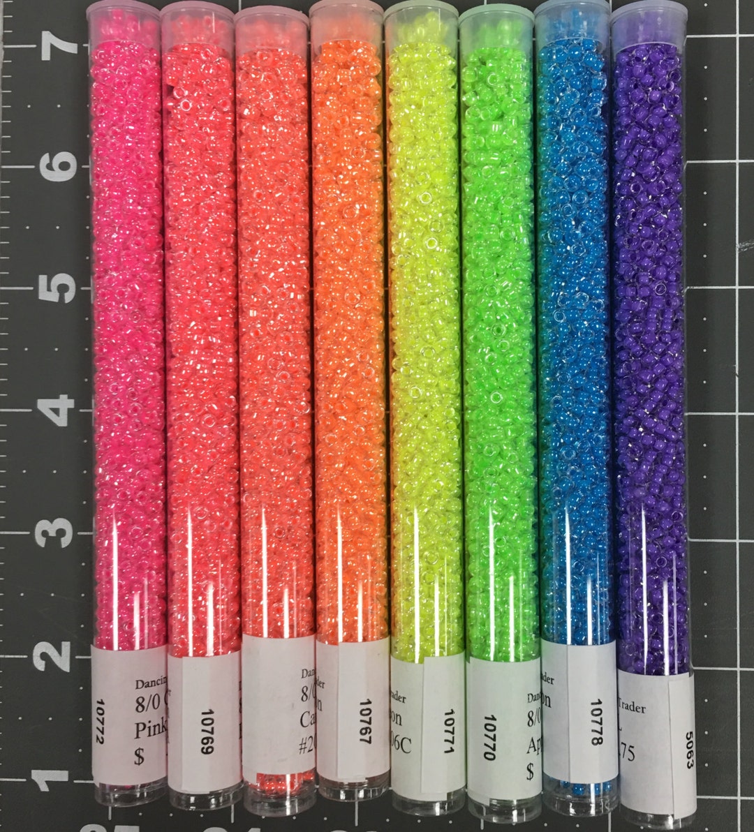 Japanese 8/0 Neon Bead Set, 8 Colors UV Reactive - Etsy