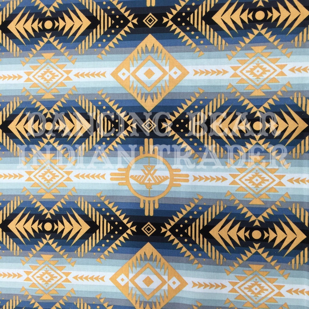 Native Pattern Thunderbird Diamond Grey 1 Yard 100% Cotton Woven Fabric ...