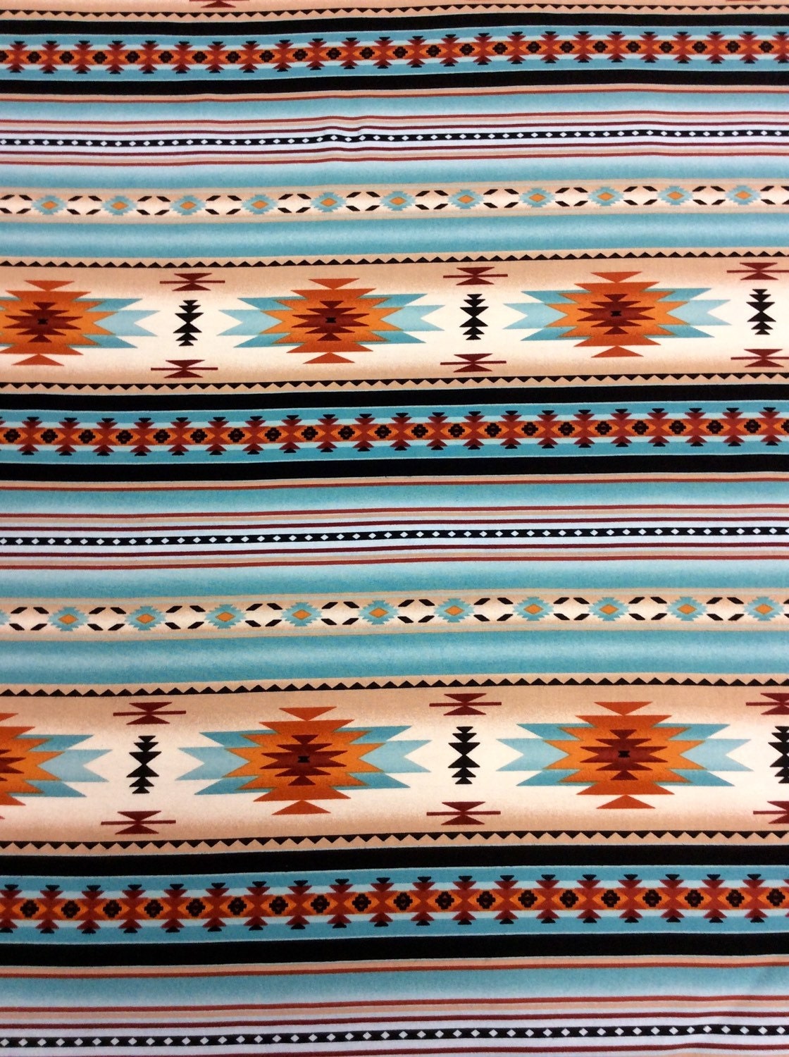 Elizabeth Studios Native Pattern Stripe Dusty Turquoise 1 Yd - Etsy