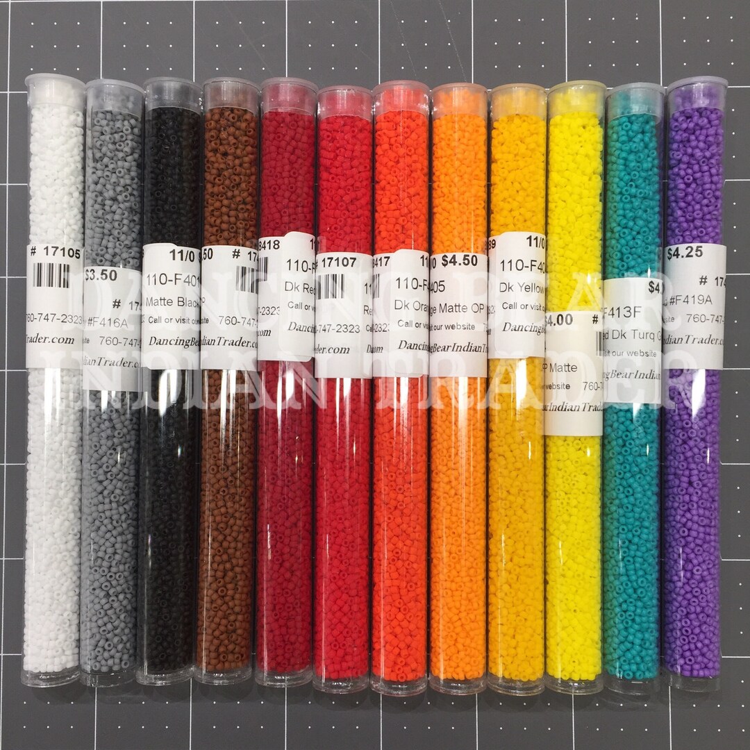 Japanese Size 11/0 Matte Opaque Bead Set, 12 Colors - Etsy