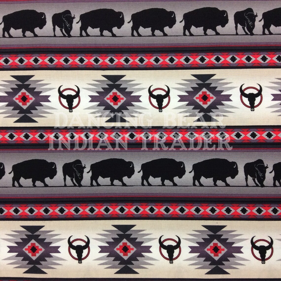 Elizabeth Studios Native Pattern Buffalo Stripe Grey 1 Yard - Etsy