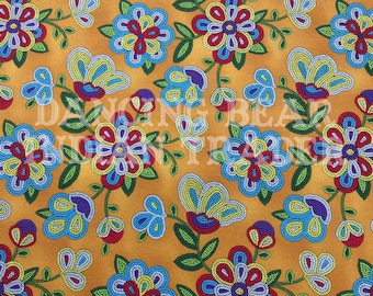 Elizabeth Studios Native Pattern Beaded Flowers Black 1 Yard | Etsy