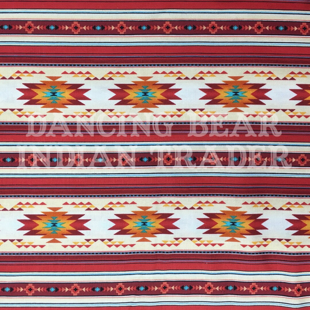 Elizabeth Studios Native Pattern Long Stripe Terracotta 1 Yard - Etsy