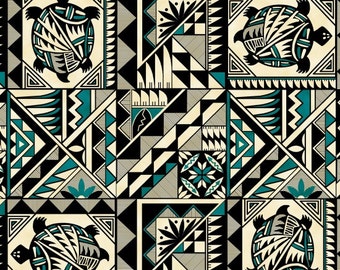 Elizabeth Studios Native Pattern Beaded Turtle Black 1 Yard | Etsy