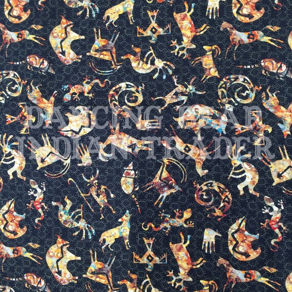 SW Reflection Motifs Black 1 Yard 100% Cotton Quilter's | Etsy