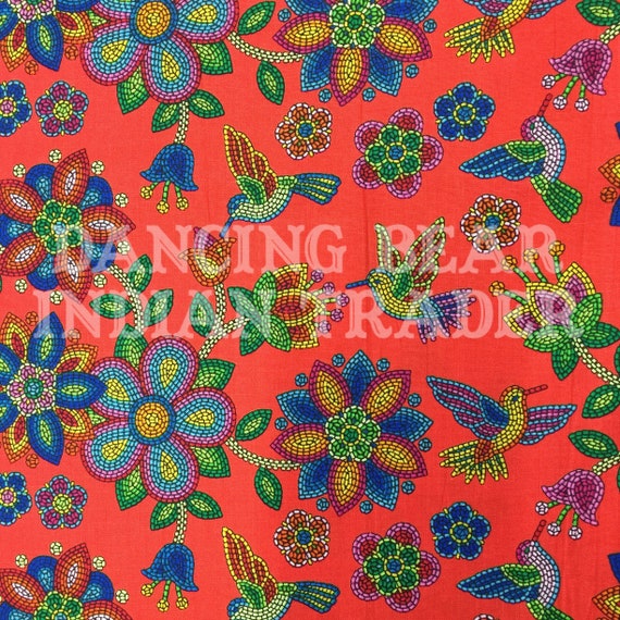 Elizabeth Studios Native Pattern Beaded Hummingbird Red 1 - Etsy