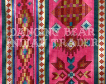 Elizabeth Studios Native Pattern Beaded Stripe Purple 1 Yard | Etsy