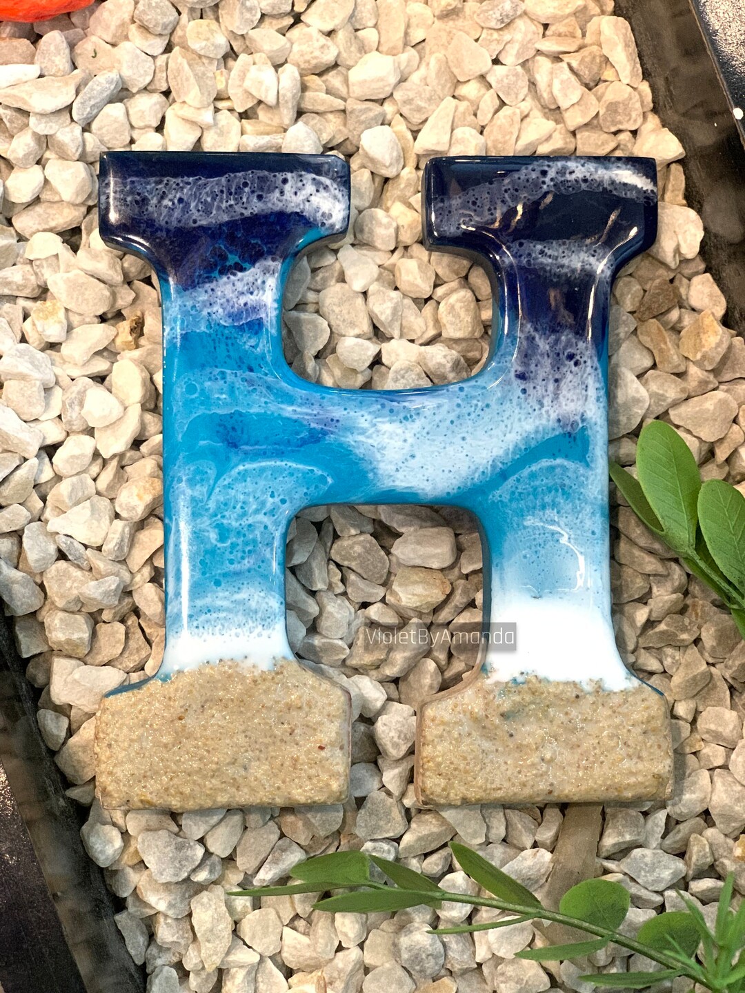 Personalized Beach Letter Epoxy Letter Handmade Ocean Resin Letters ...