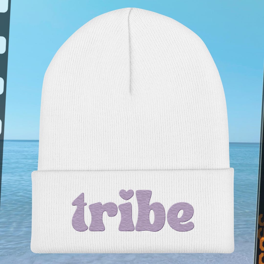 Embroidered Tribe Cuffed Beanie, Tribe Beanie, Tribe Hat, Bach Party ...
