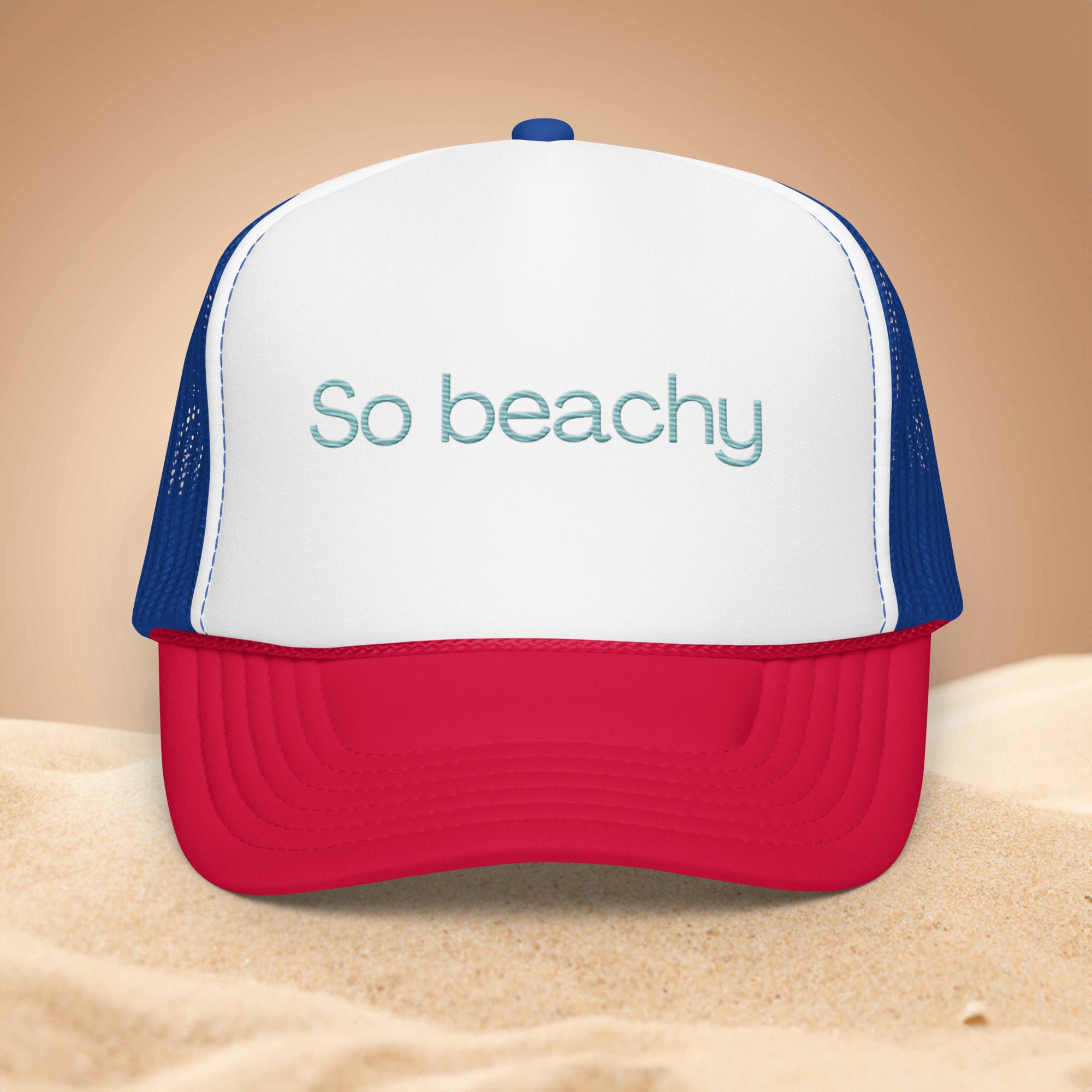 Beach Embroidered Trucker Hat Gulf Coast Unisex Hat Women's Hat Beach ...