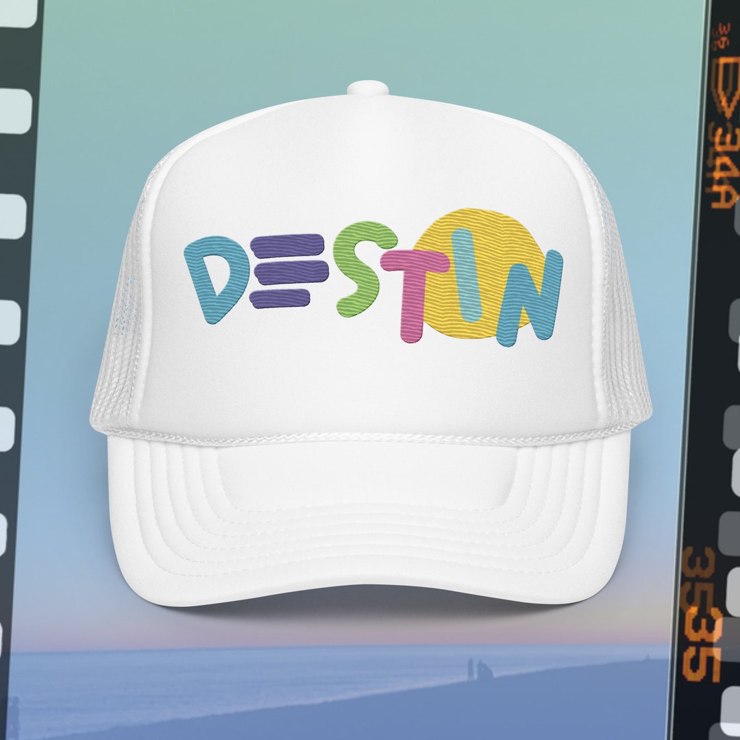 Beach Embroidered Trucker Hat Destin Vacation Cap Gulf Coast Trucker ...