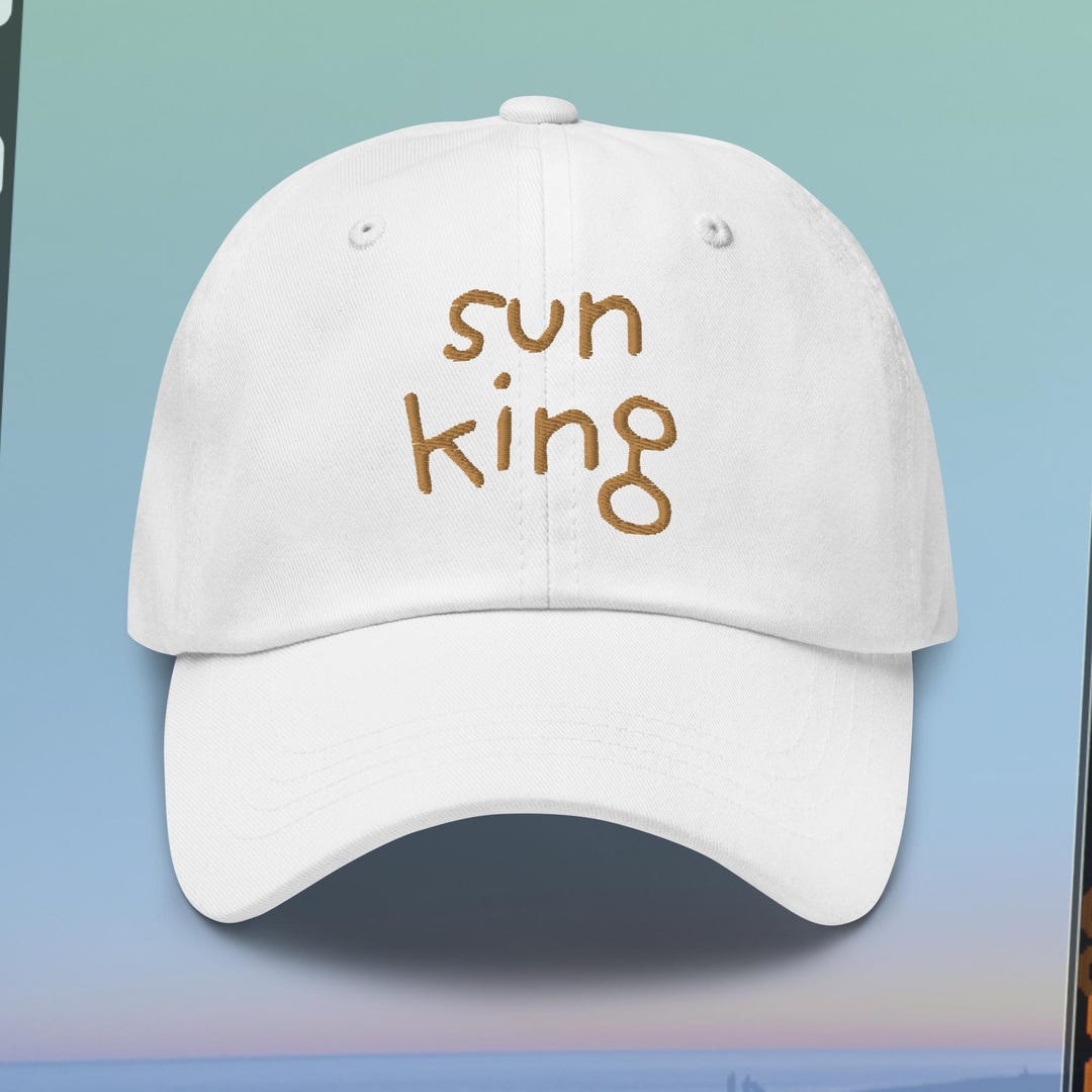Sun King Embroidered Dad Hat, Baseball Hat, Beach Baseball Hat, Summer ...