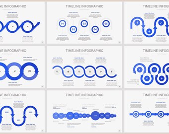 Personalized Timeline Blue Powerpoint Slides, Powerpoint Template ...