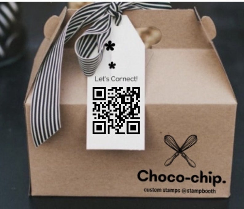 Local Business Self Inking Stamp QR Code Personalized Stamp Social ...