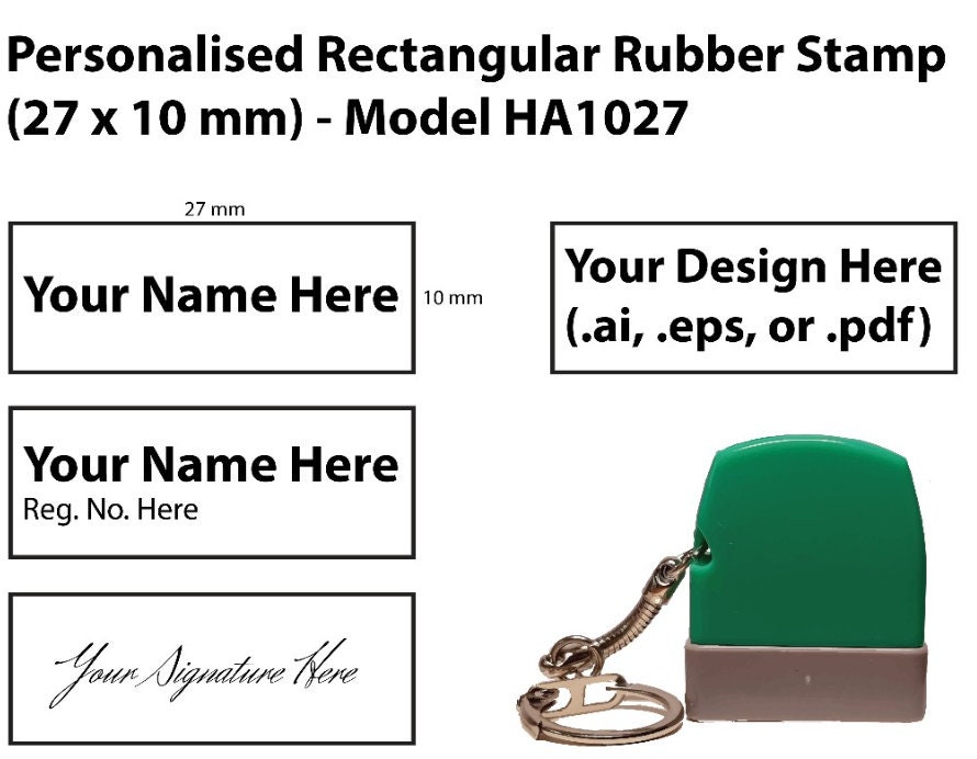 Personalise Business Accounting Stamp Custom Self Inking Custom Stamps ...