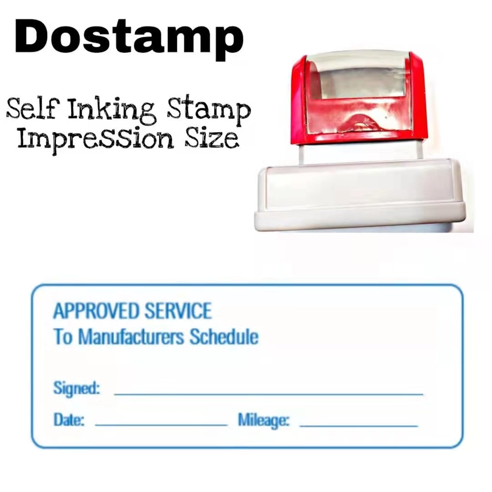 Self Inking Garage Mechanic Home Service Stamp -60x33mm AU Stock Large ...