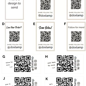 Local Business Self Inking Stamp QR Code Personalized Stamp Social ...