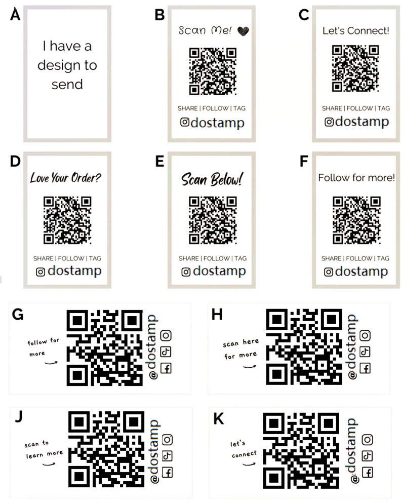 Local Business Self Inking Stamp QR Code Personalized Stamp Social ...