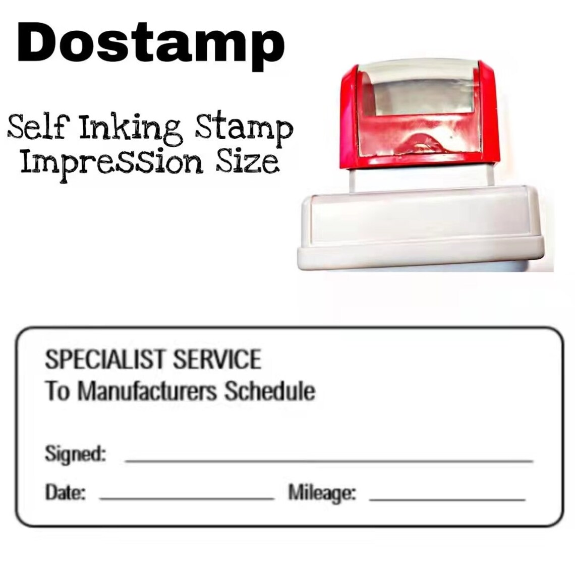 Self Inking Garage Mechanic Home Service Stamp -60x33mm AU Stock Large Size, Custom Stamps ...