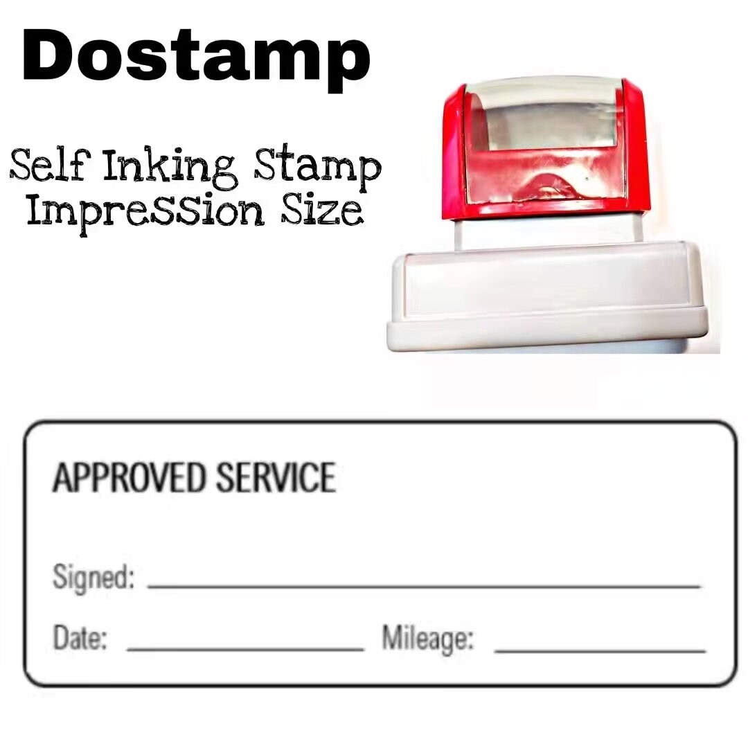Self Inking Garage Mechanic Home Service Stamp -60x33mm AU Stock Large ...