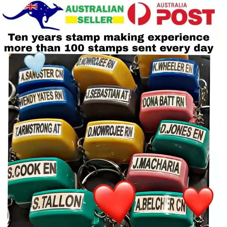 Custom Name Signature Flash Stamp Self Inking Registered Nurse RN EEN ...