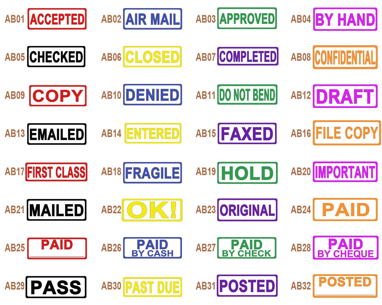 Personalise Business Accounting Stamp Custom Self Inking Custom Stamps ...