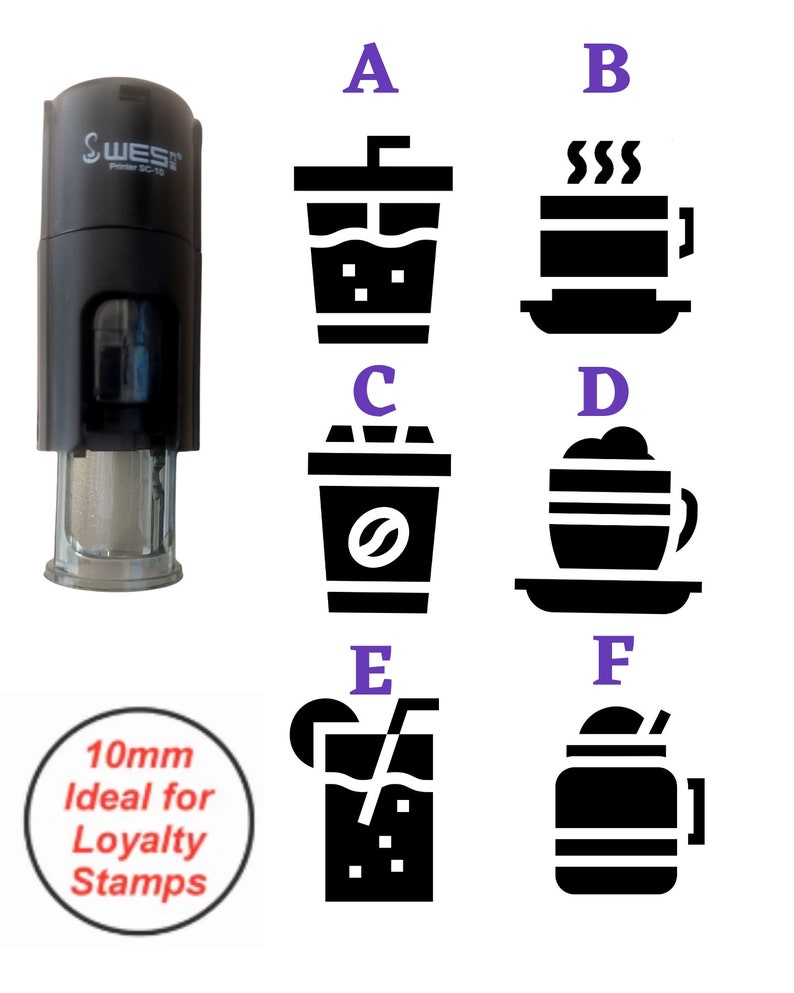 Custom Loyalty Card Logo Stamp, Custom Self-ink Rubber Stamp, Small ...