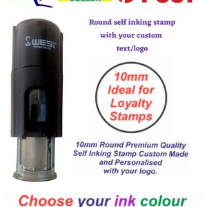 Custom Loyalty Card Logo Stamp, Custom Self-ink Rubber Stamp, Small Loyalty Card Stamp, Custom ...