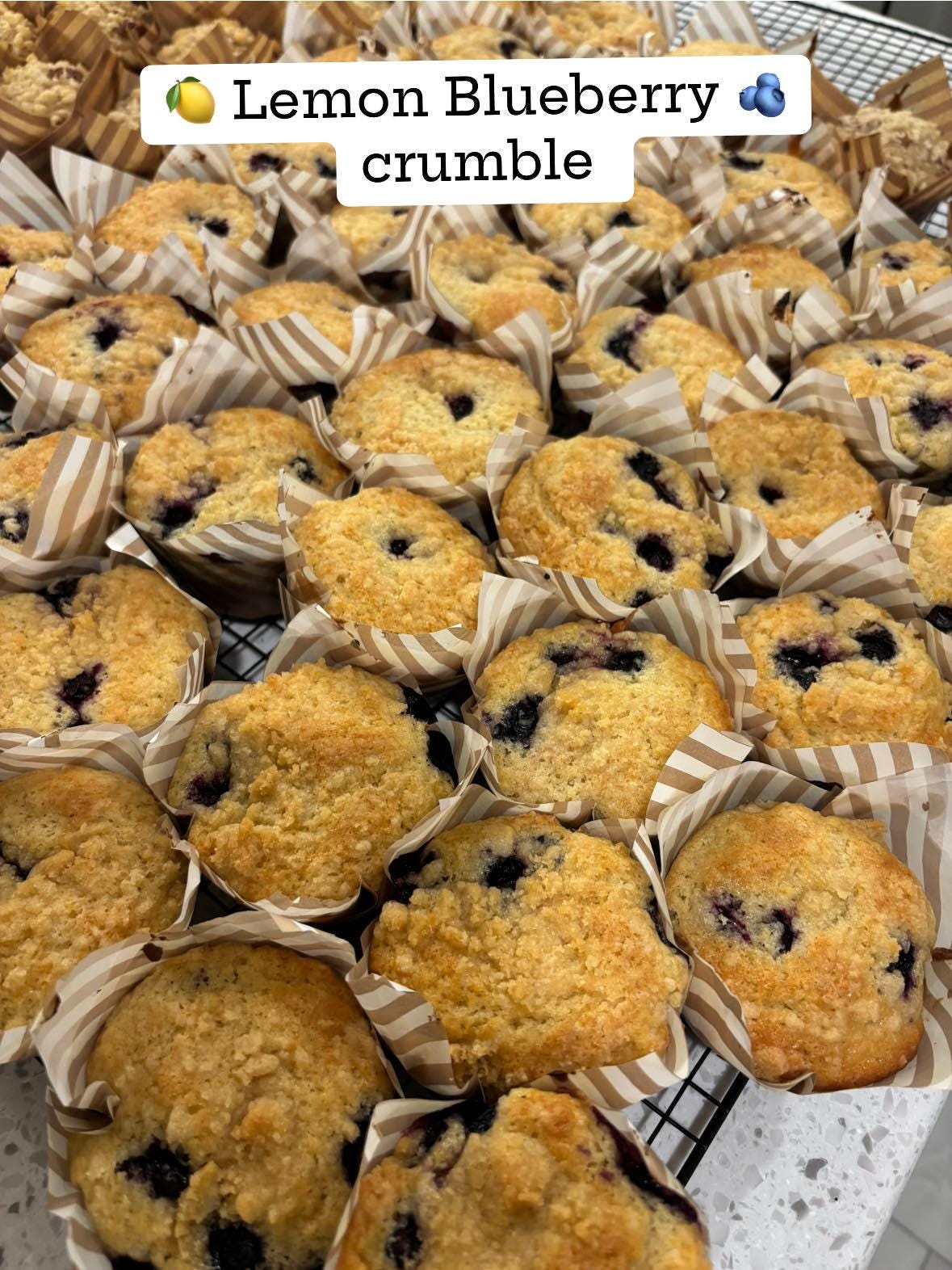 Lemon Blueberry Sourdough Crumble Muffins - Etsy