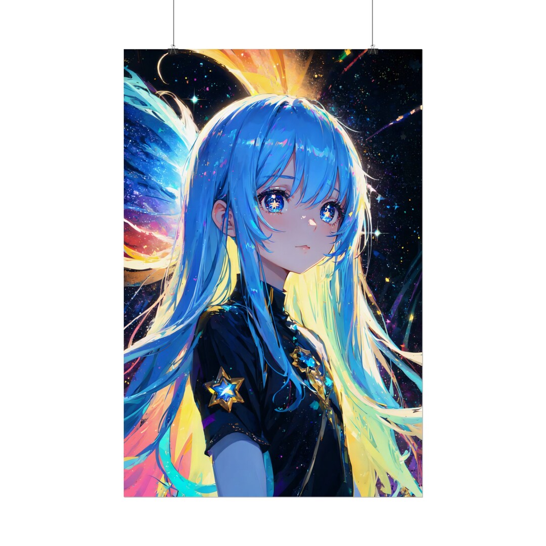 Vertical Poster of an Anime Waifu Amazing Artwork Pastel Style - Etsy