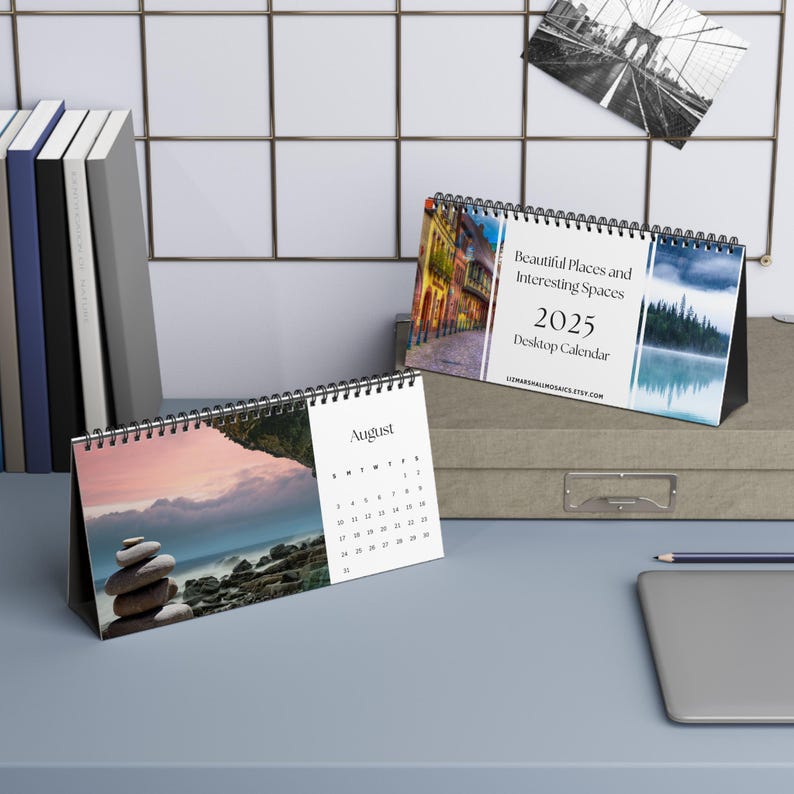 Beautiful Places 2025 Desk Calendar, Interesting Spaces - Etsy