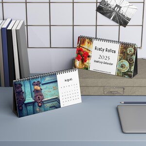 Rusty Relics 2025 Desk Calendar, Stand up Monthly - Etsy