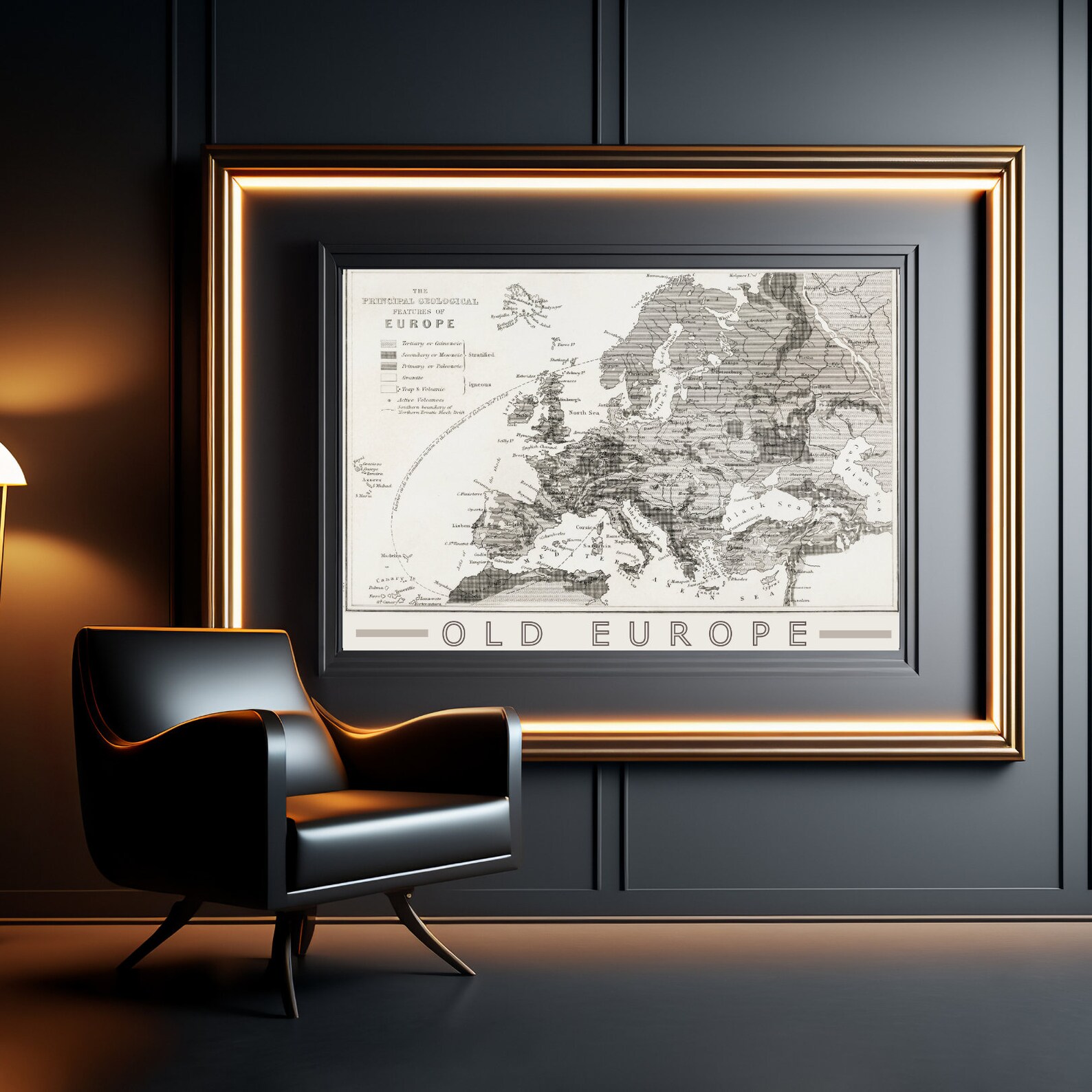 Vintage Map Europe Old Map of Europe Grey Map of Europe High Quality ...