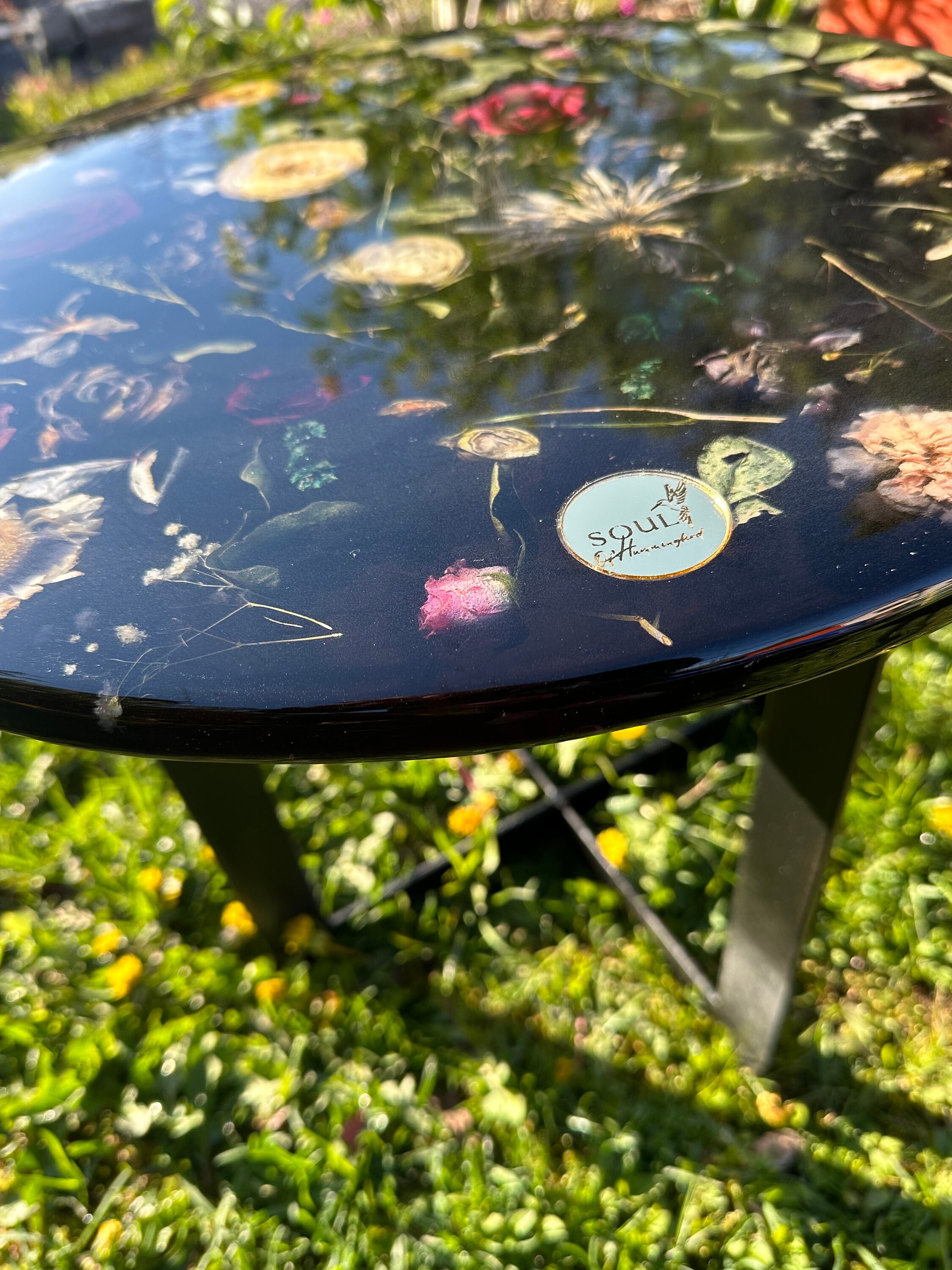 Handmade Epoxy Flower Coffee Table Resin Table Floral Resin Coffee ...