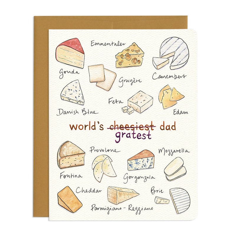 Cheesy Dad Card - Etsy