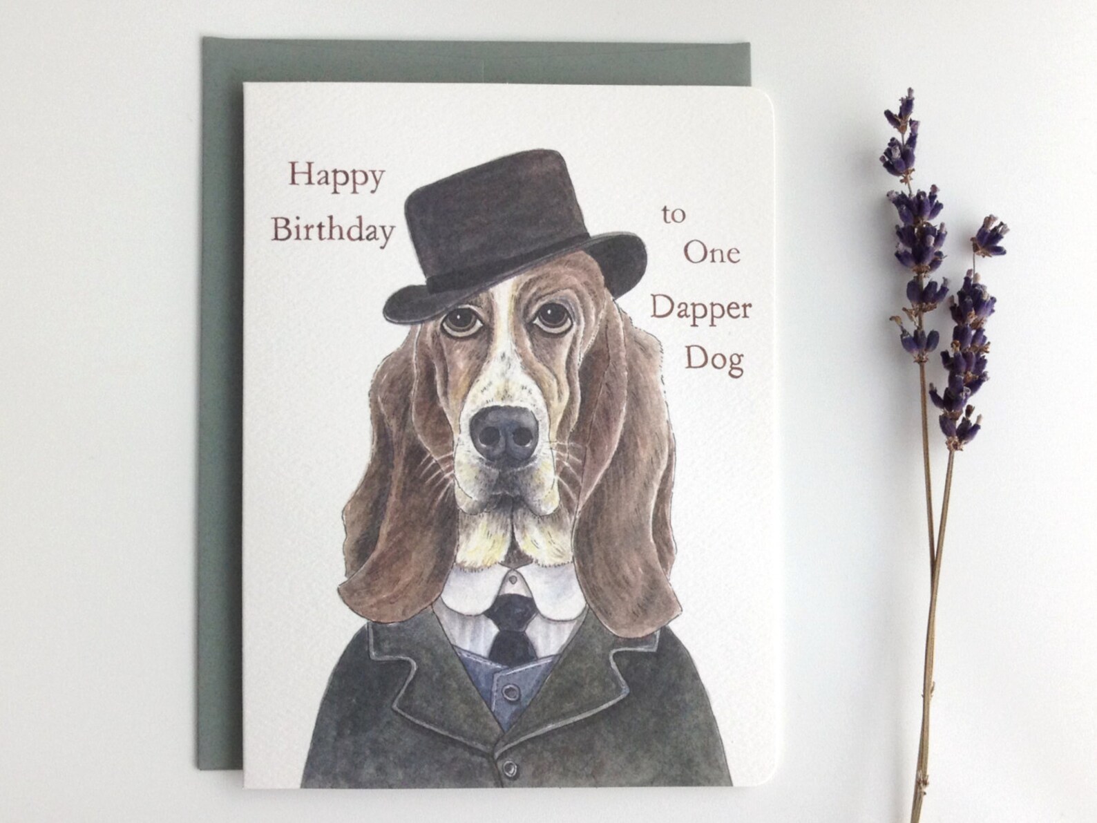 Dapper Dog Birthday Card | Etsy